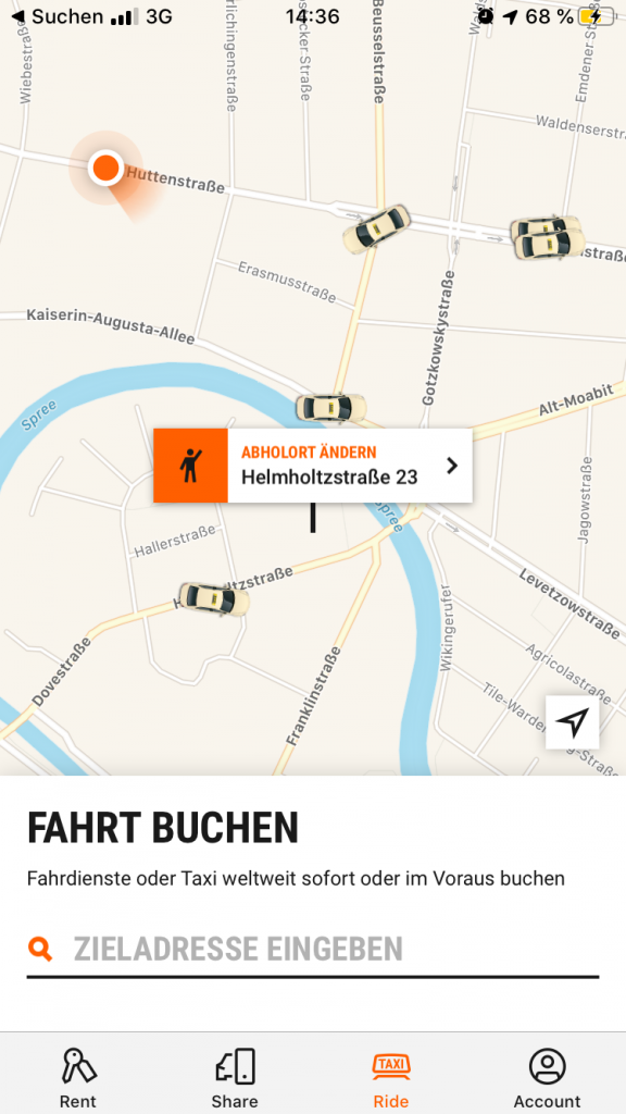 Einfach Taxis und Limousinen mit Fahrer bestellen mit der SIXT App ...